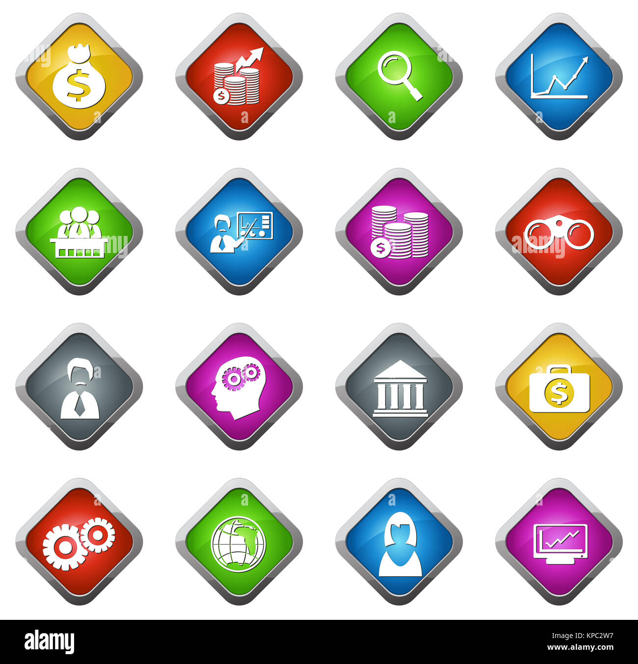 Business icon set Stock Photo - Alamy