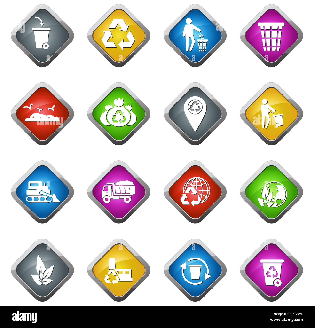Garbage Icons set Stock Photo - Alamy