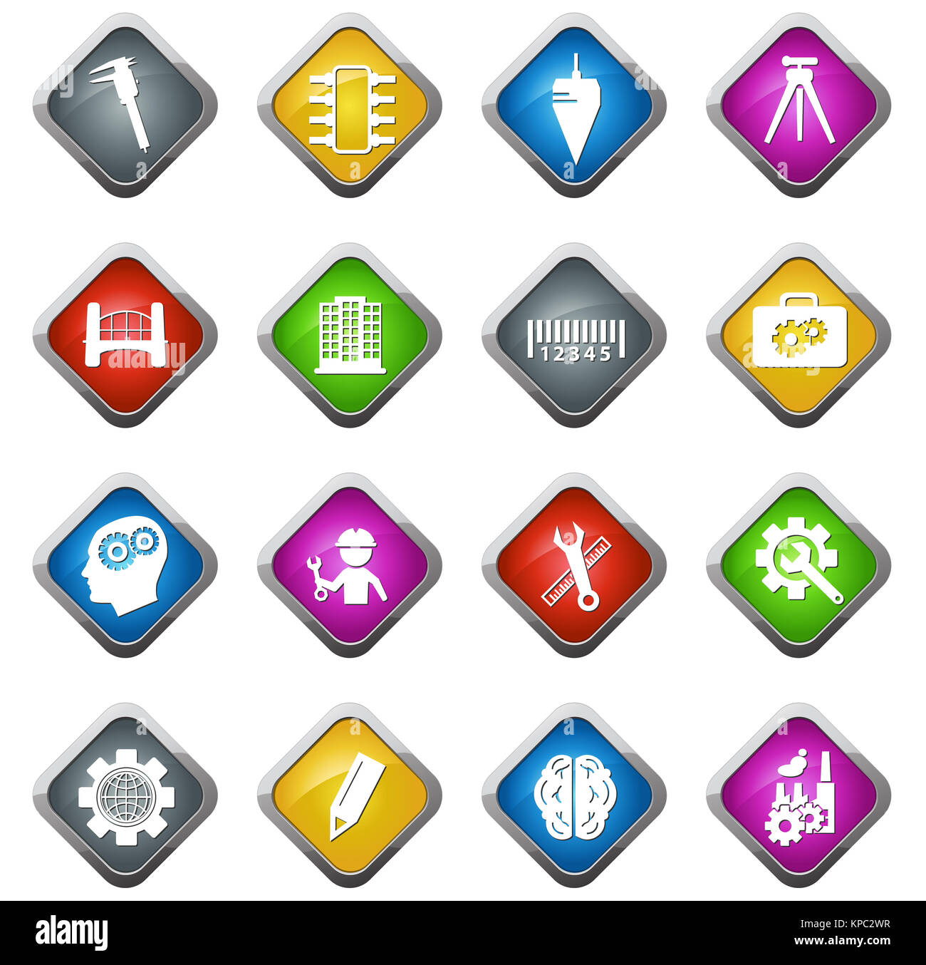 Engineering icons set Stock Photo - Alamy