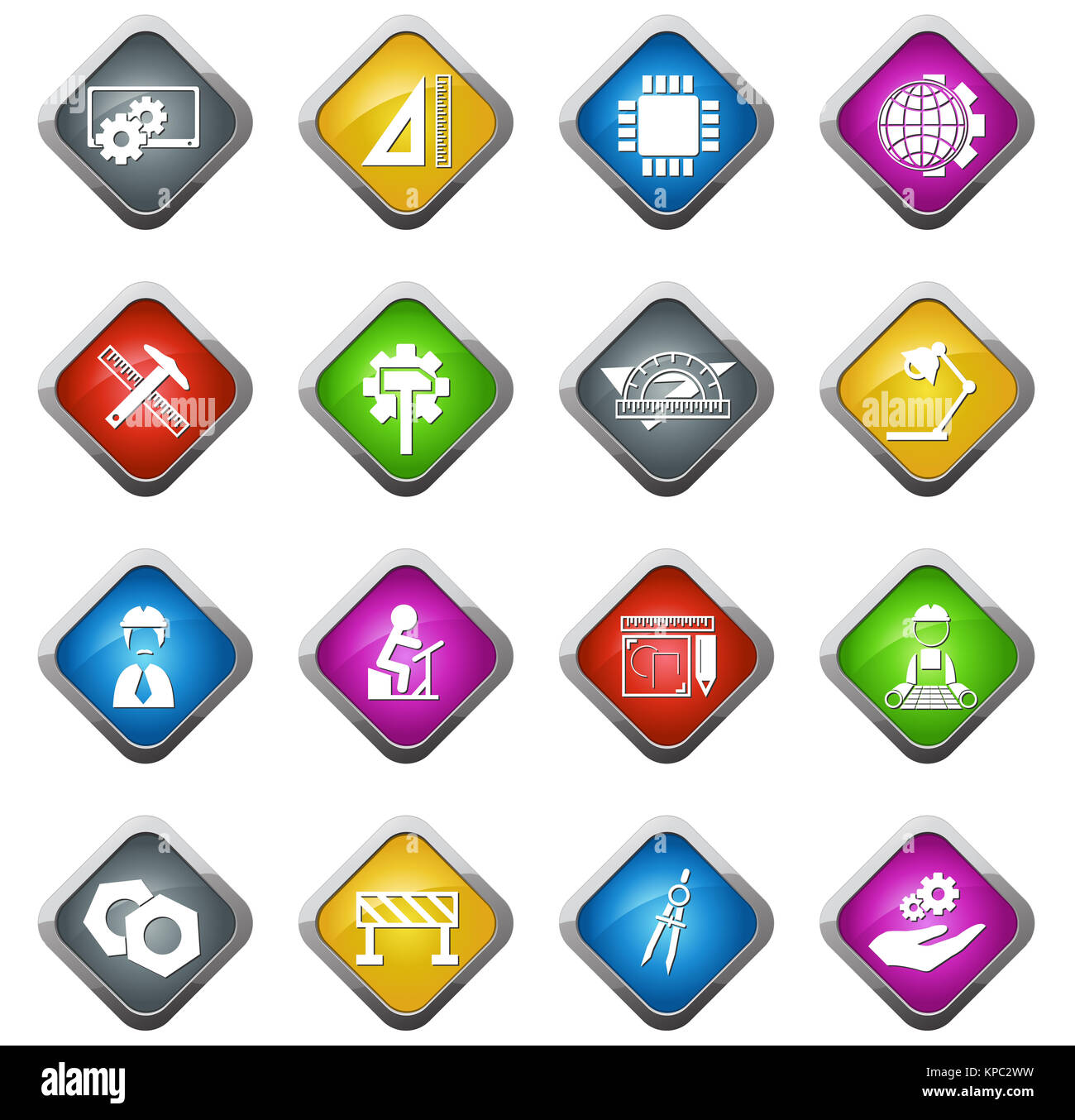 Engineering icons set Stock Photo - Alamy