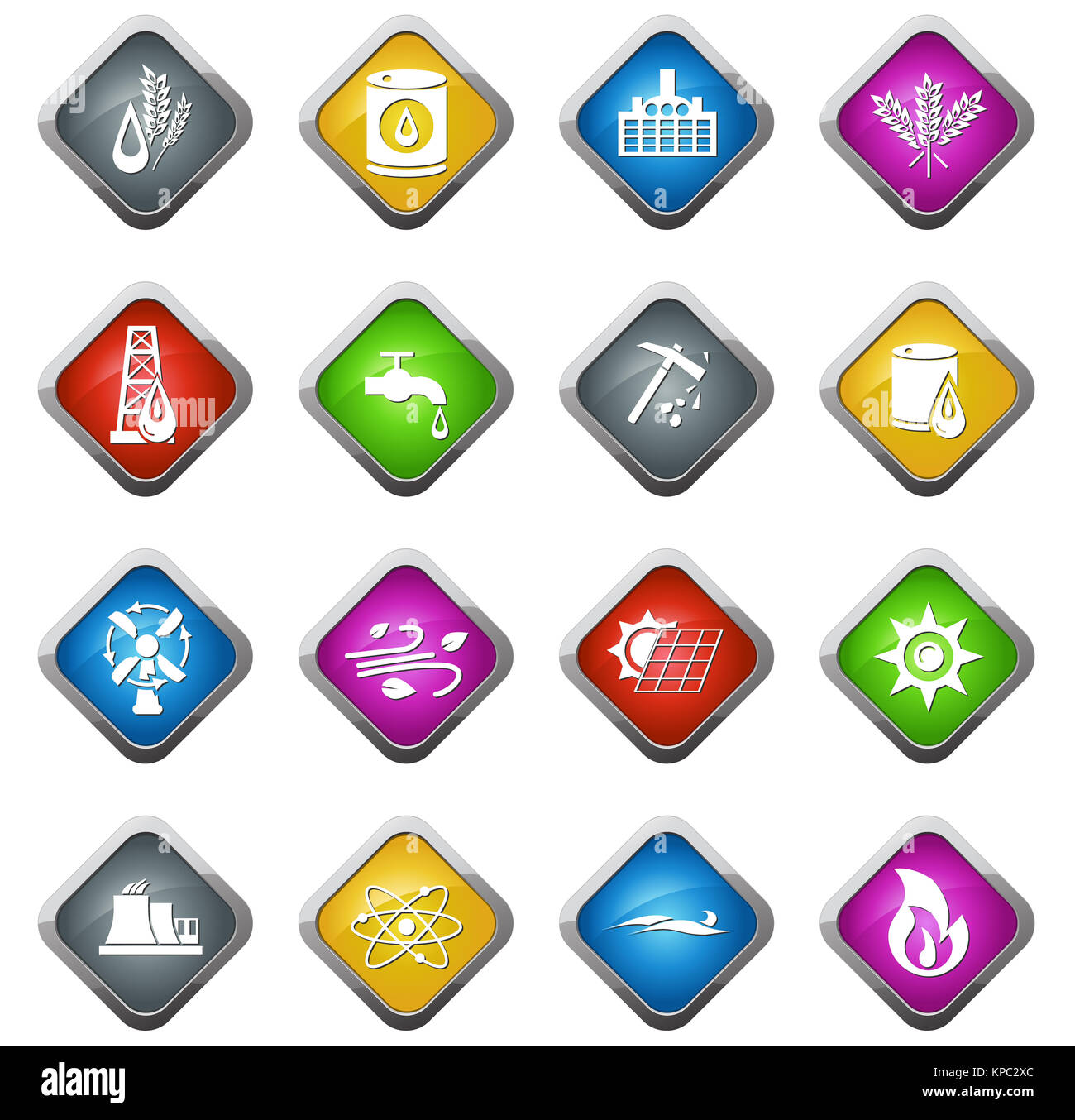 Industrial icons set Stock Photo - Alamy