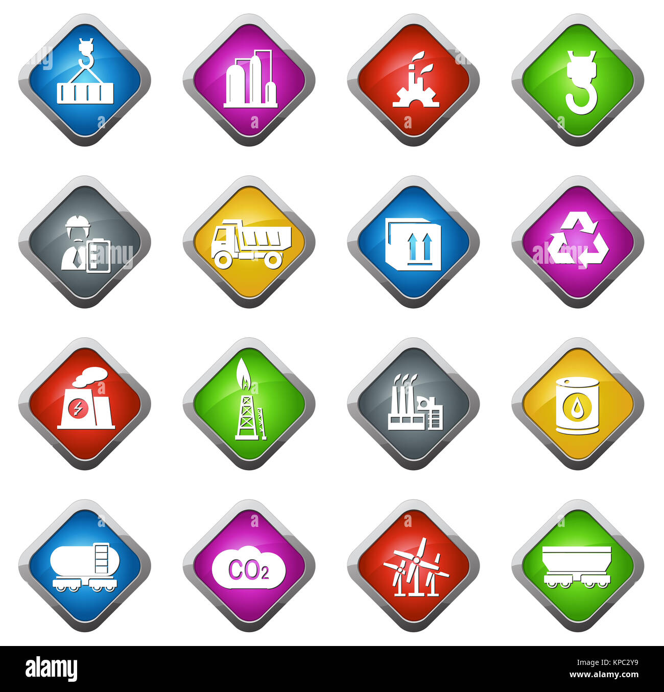 Industry icons set Stock Photo - Alamy