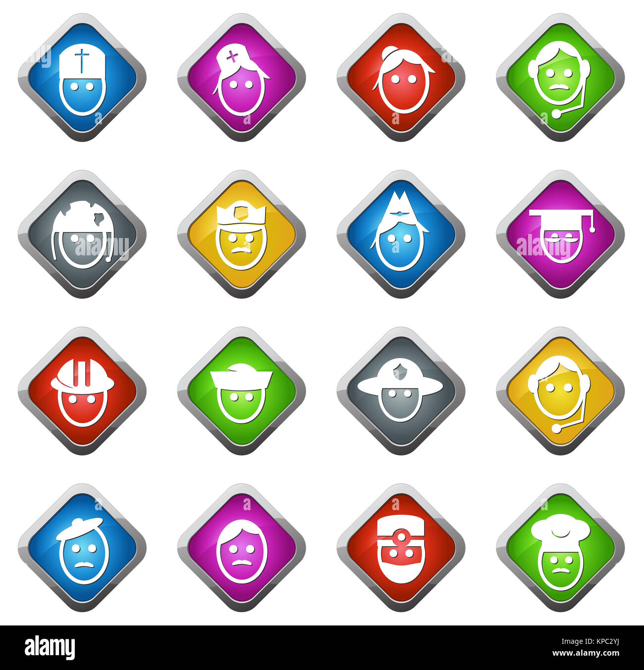 Occupation icons set Stock Photo - Alamy