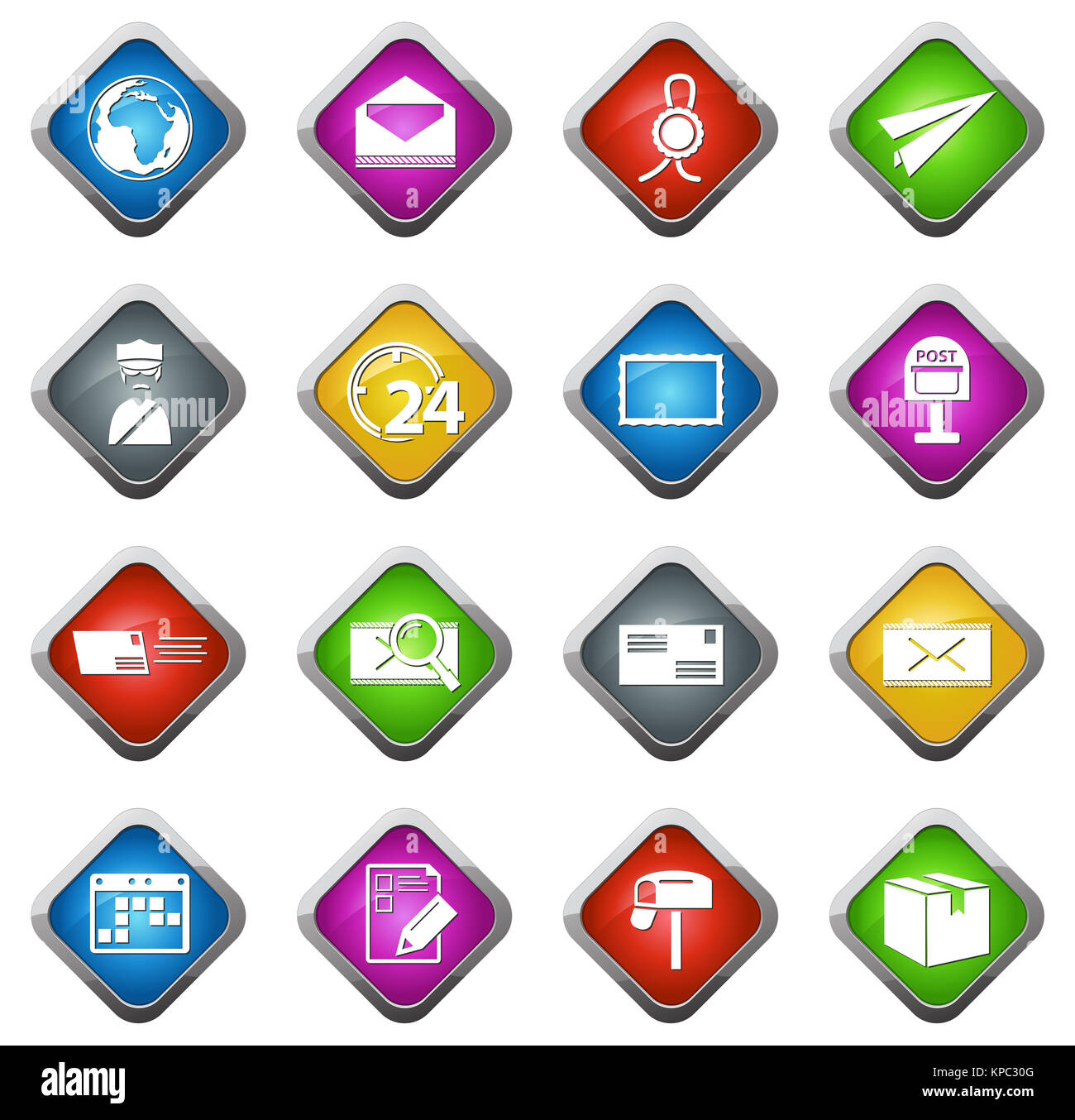 Post service icons set Stock Photo - Alamy