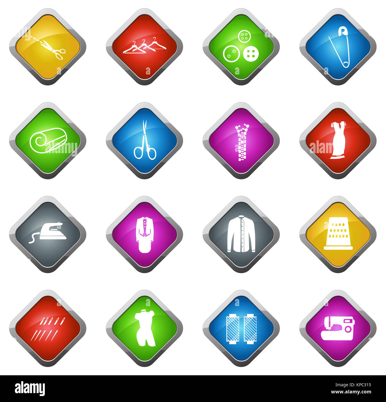Tailoring icons set Stock Photo - Alamy