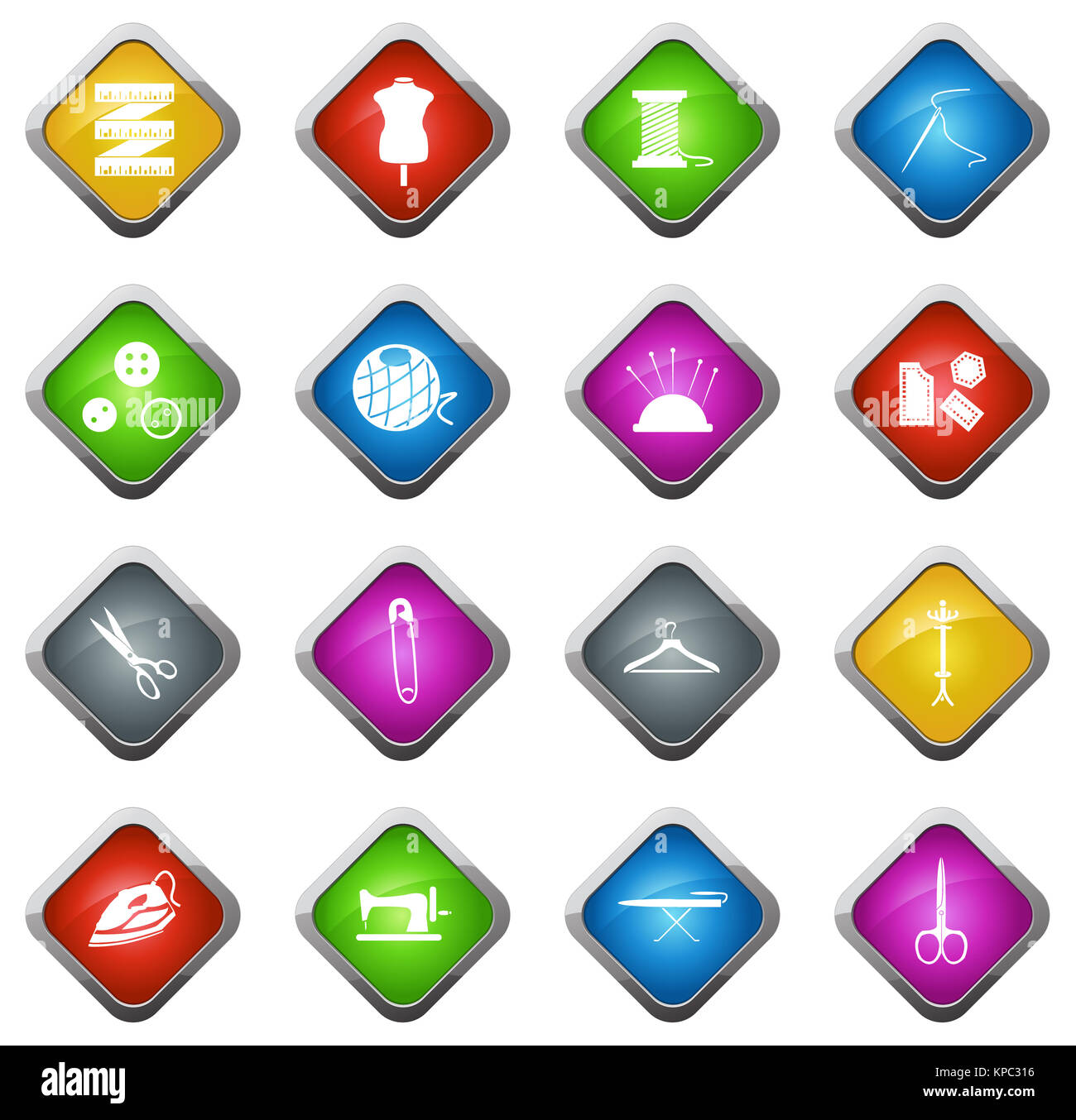 Tailoring icons set Stock Photo - Alamy