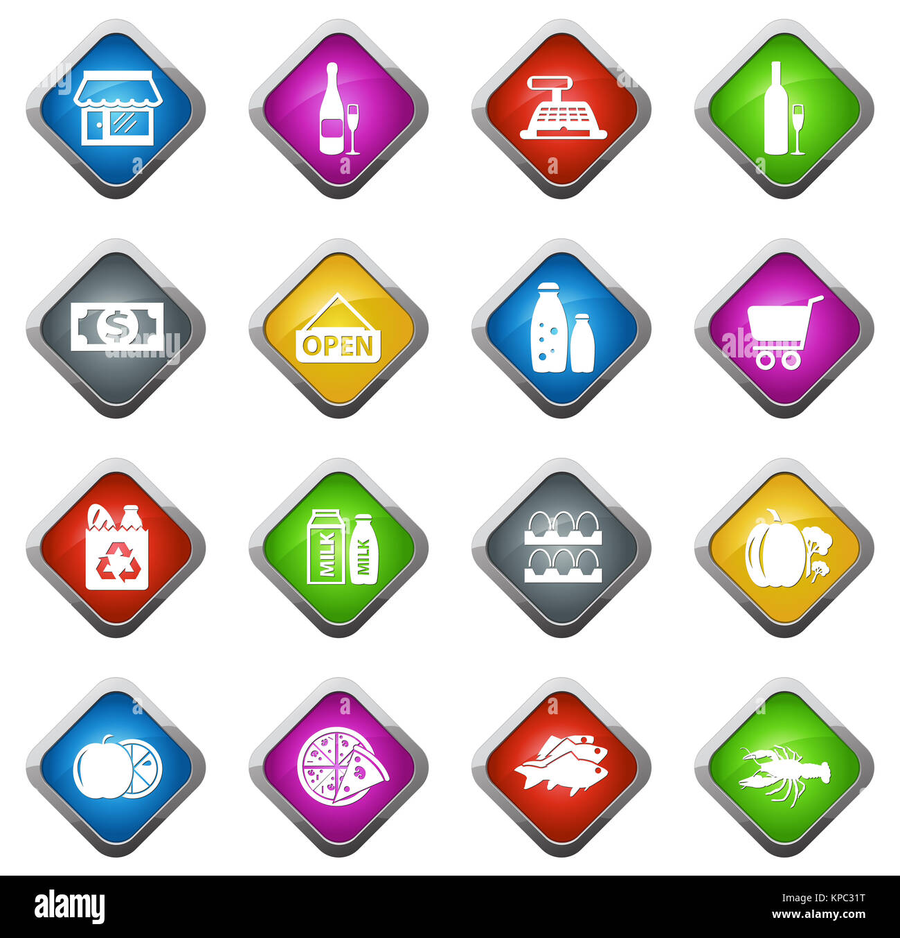 Grocery store icon Stock Photo - Alamy