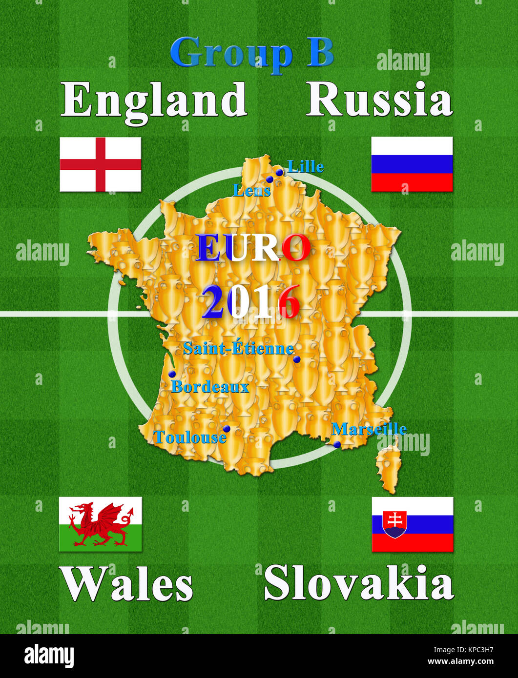 EURO 2016 group B Stock Photo - Alamy