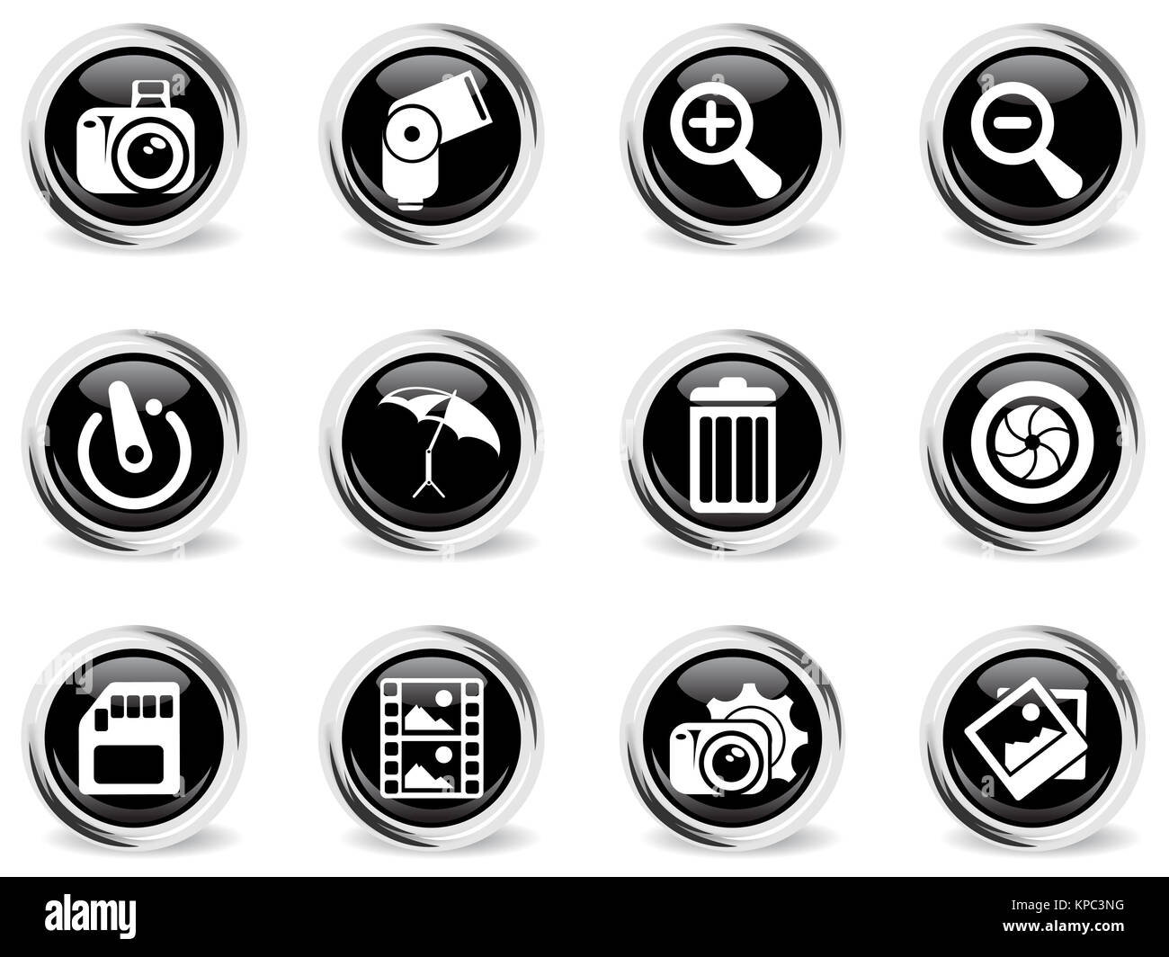 Photography Silhouette Icons Stock Photo - Alamy
