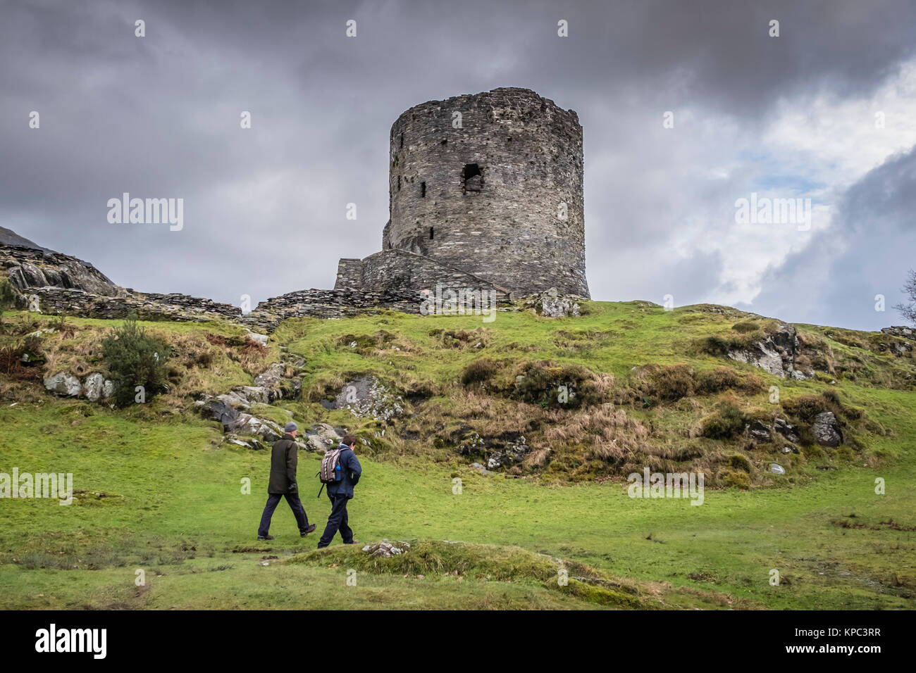 Dolbadarn Castle, sited at the base of Llanberis Pass, Gwynedd ...