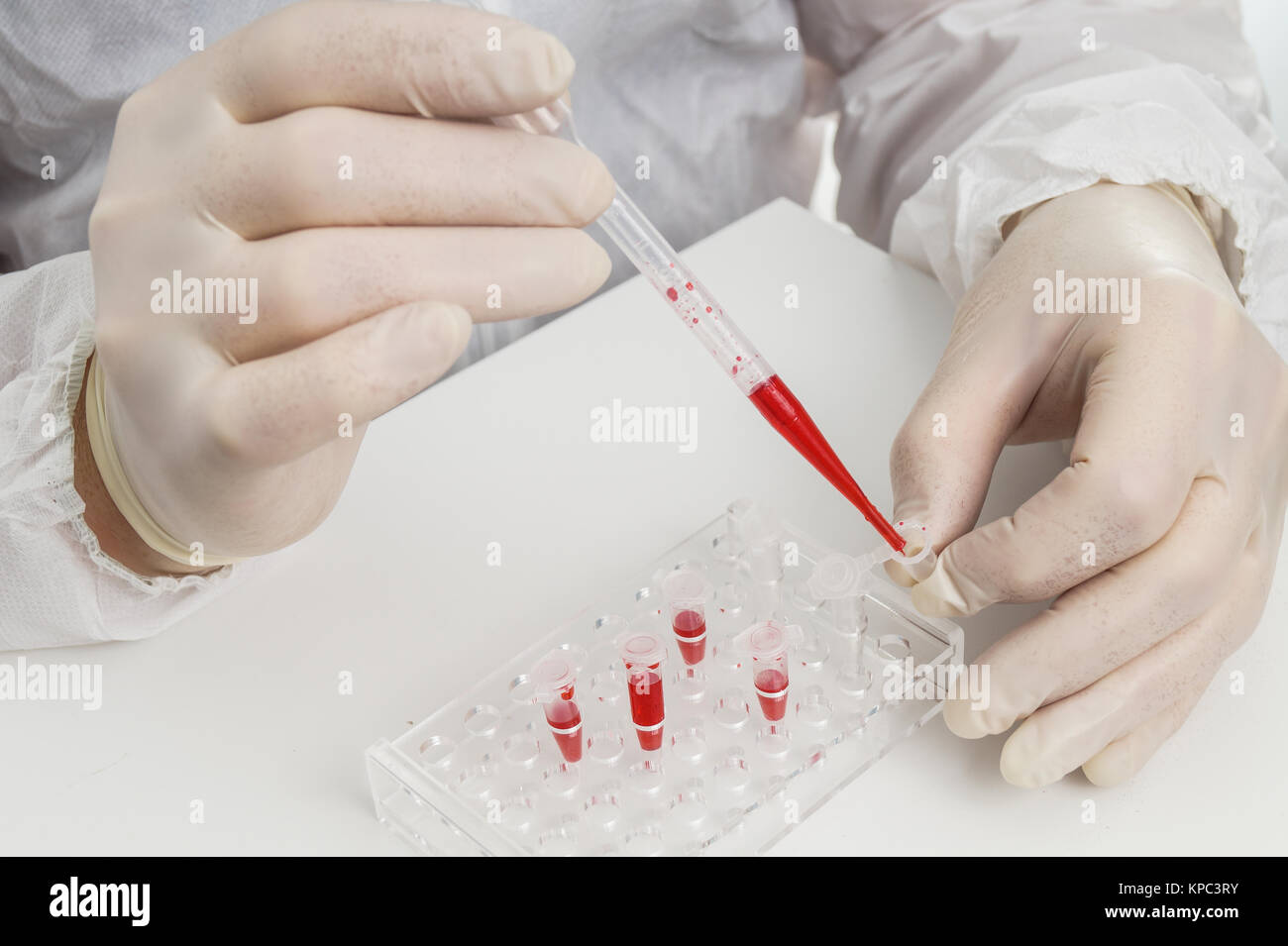 hands testing labsample Stock Photo - Alamy
