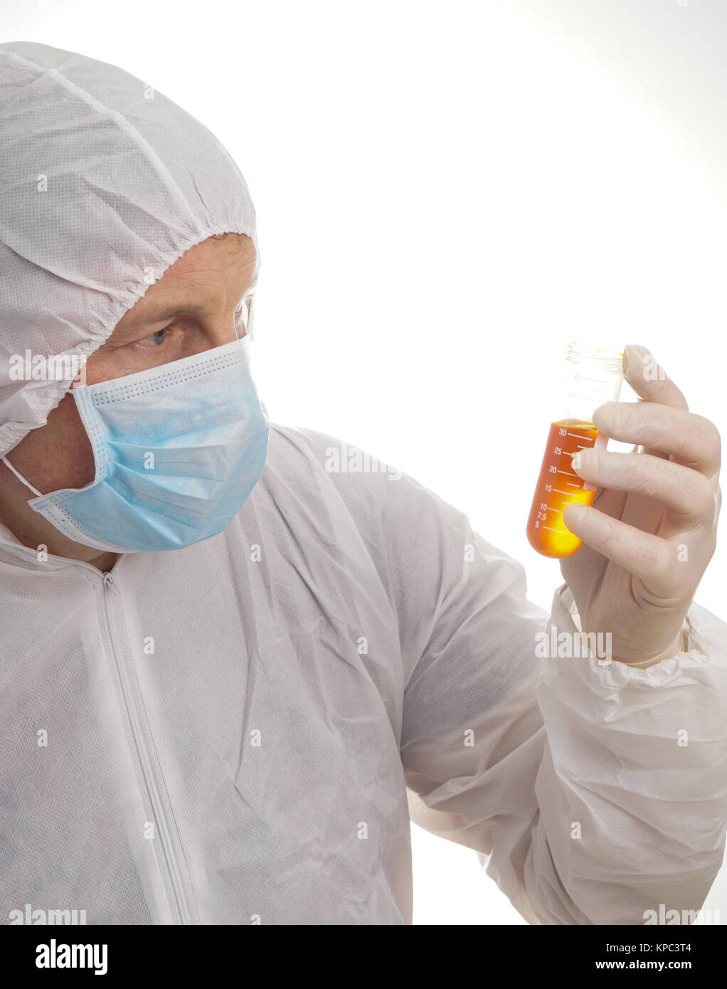 Man testing lab sample Stock Photo - Alamy