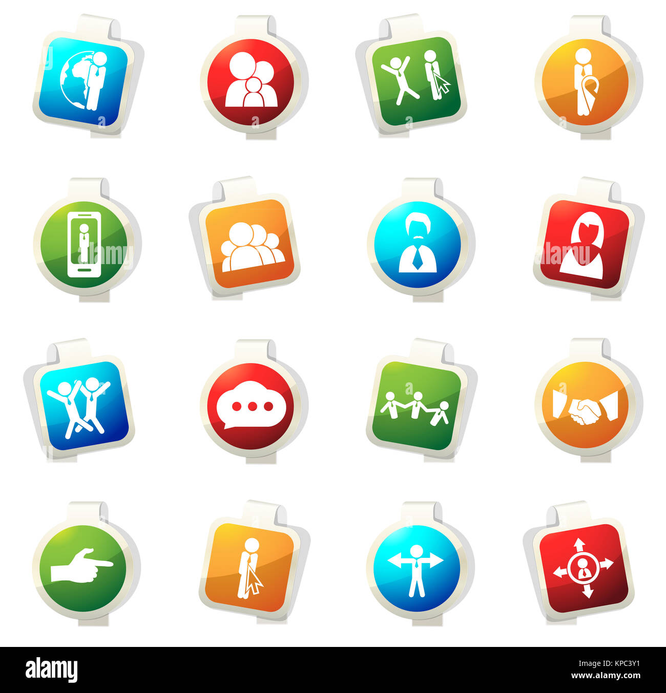 Community icons set Stock Photo - Alamy