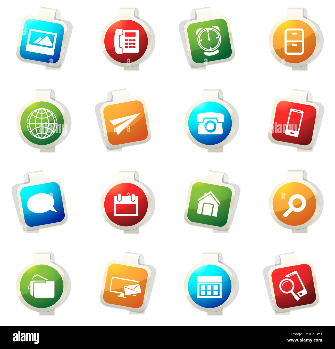 Community icons set Stock Photo - Alamy