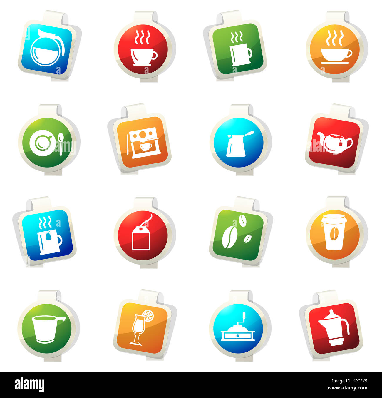 Cafe icons set Stock Photo - Alamy