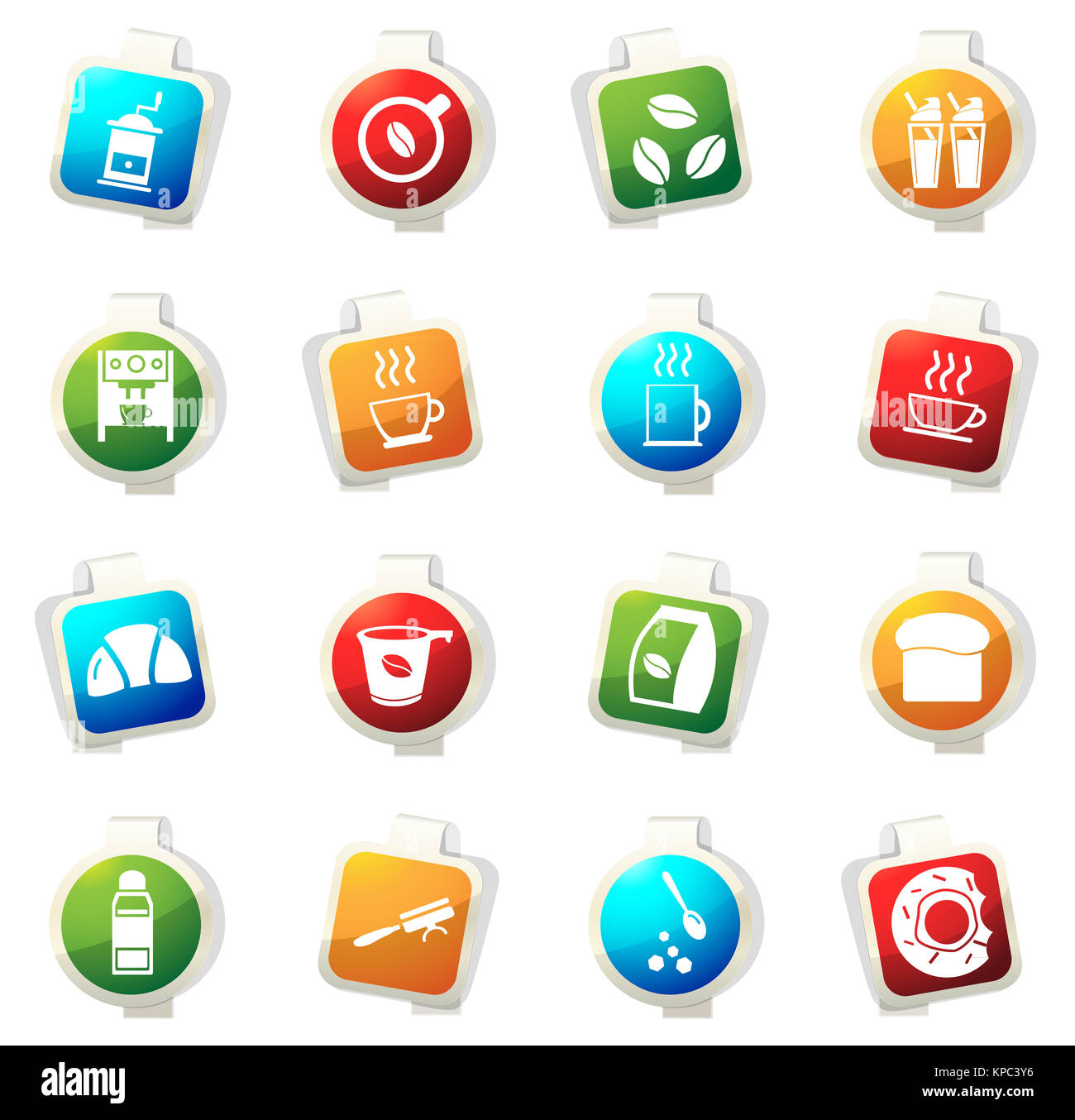 Cafe icons set Stock Photo - Alamy