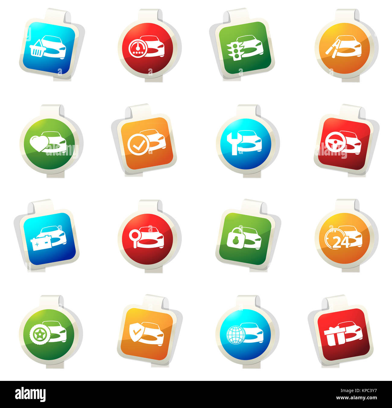 Car service icons set Stock Photo - Alamy