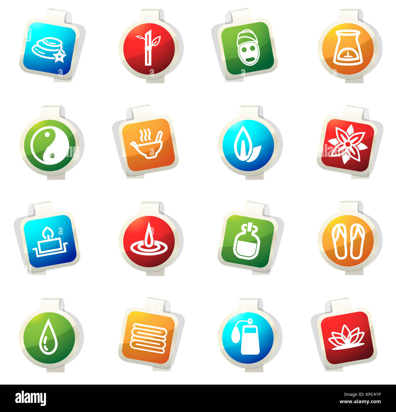 Spa icons set Stock Photo - Alamy