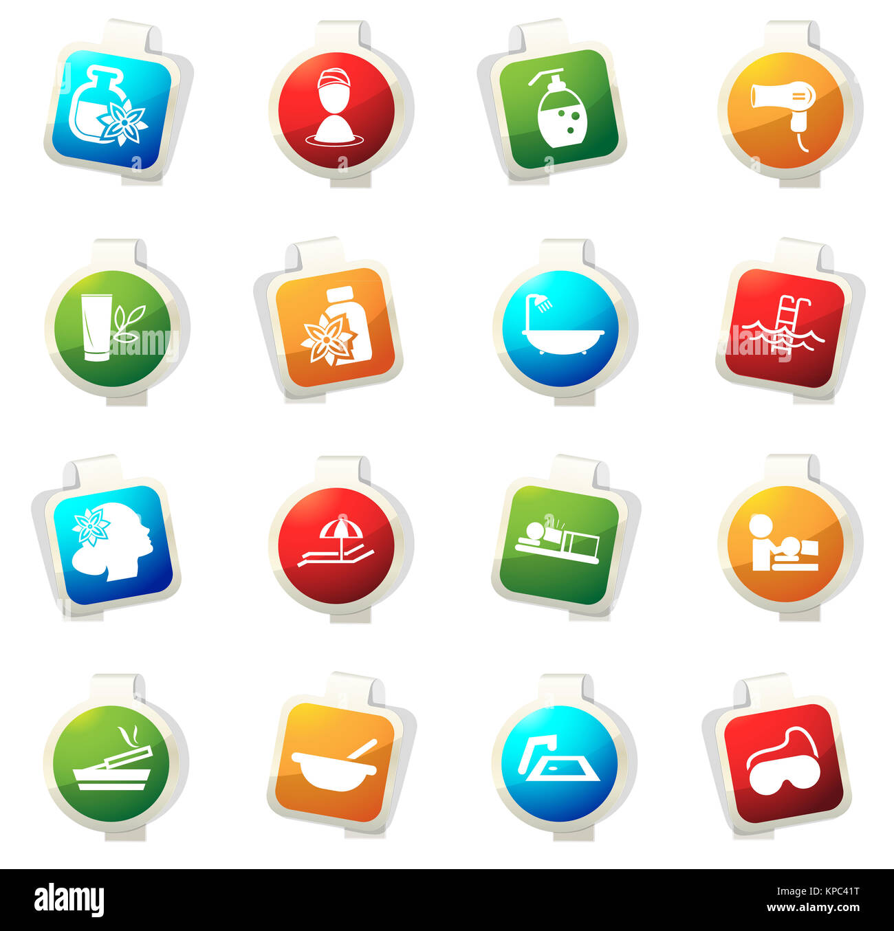 Spa icons set Stock Photo - Alamy