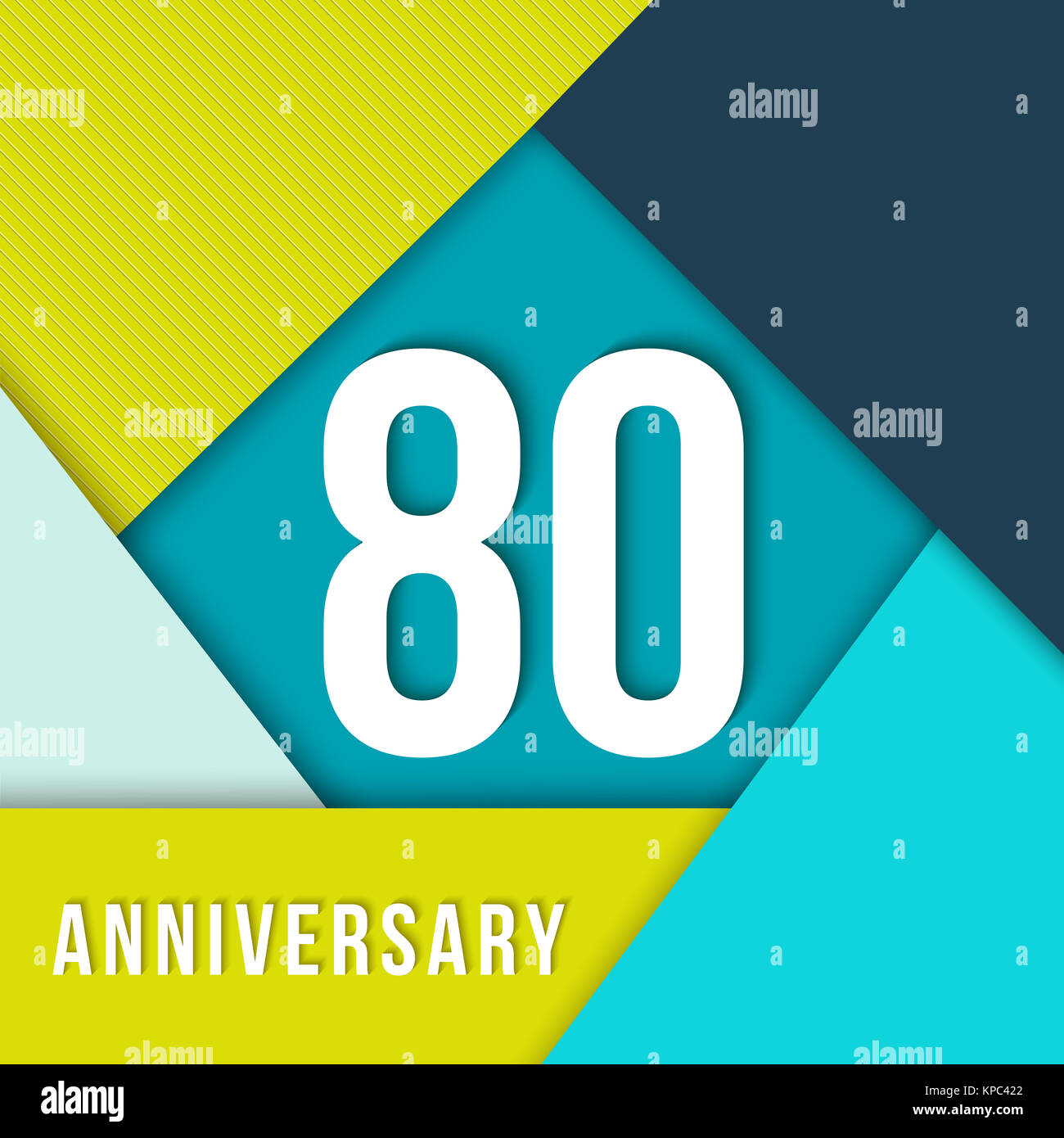 80 year anniversary material design template Stock Photo - Alamy