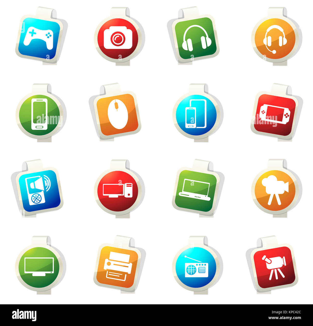 Gadget icon set Stock Photo - Alamy