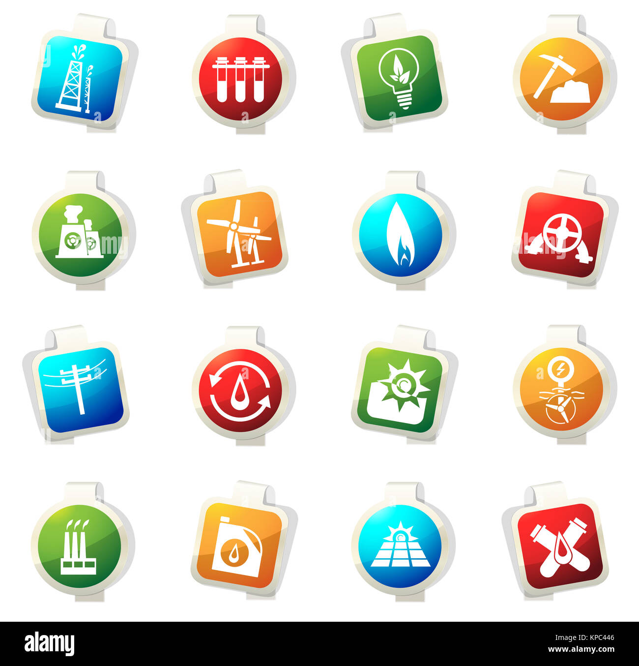 Industrial icons set Stock Photo - Alamy