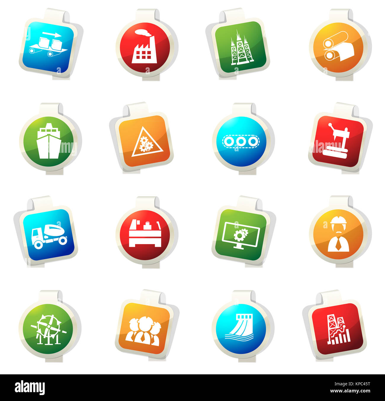 Industry icons set Stock Photo - Alamy
