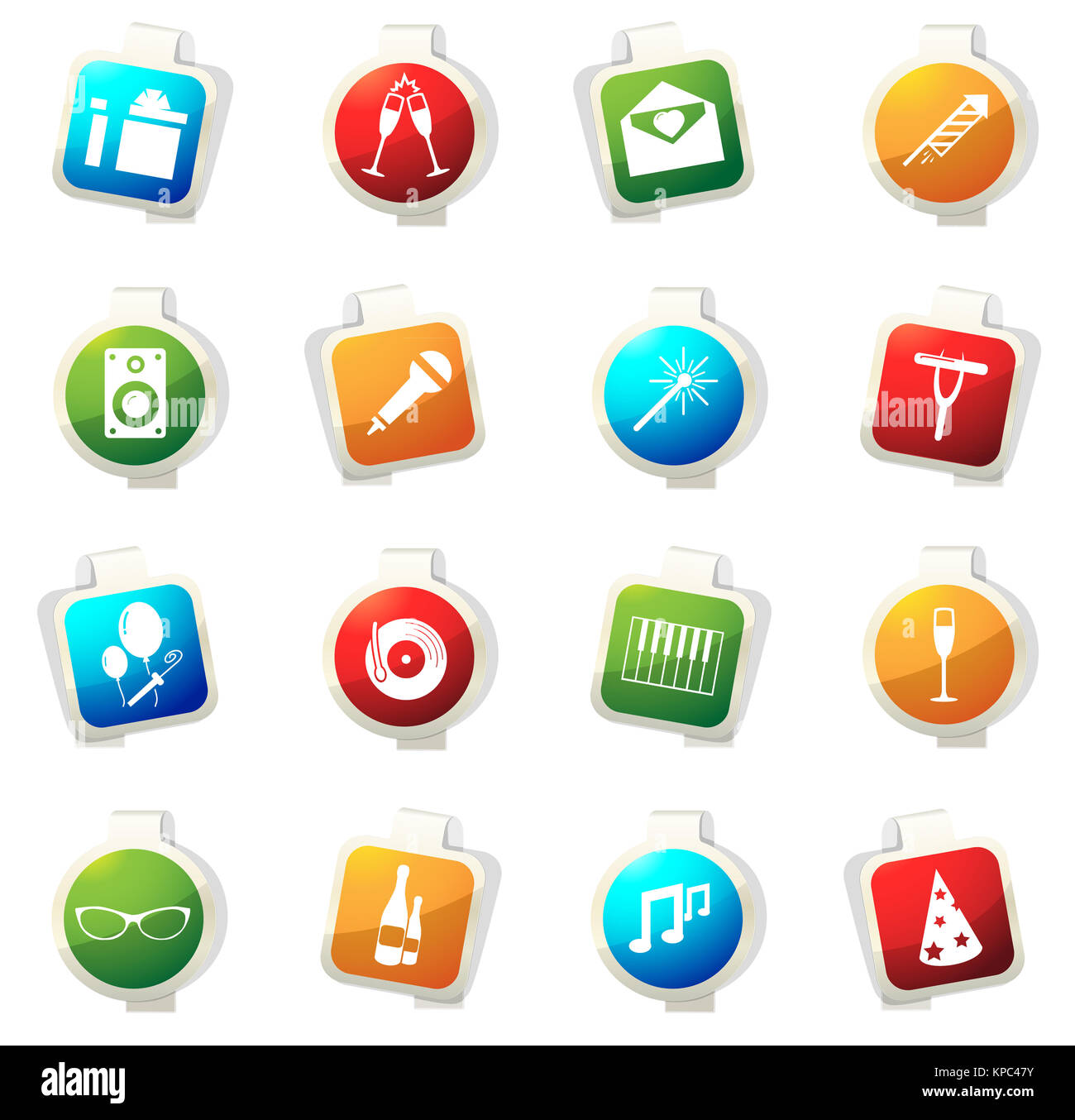 Party Icon Set Stock Photo - Alamy