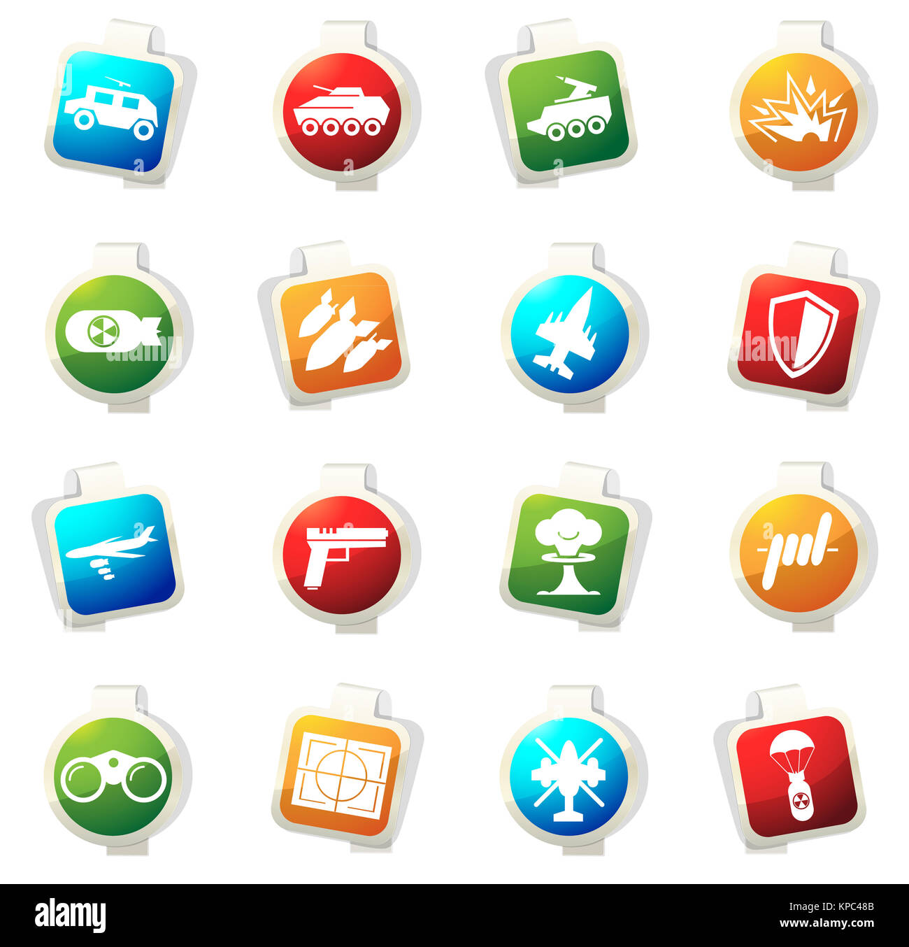 Military and war icons Stock Photo - Alamy
