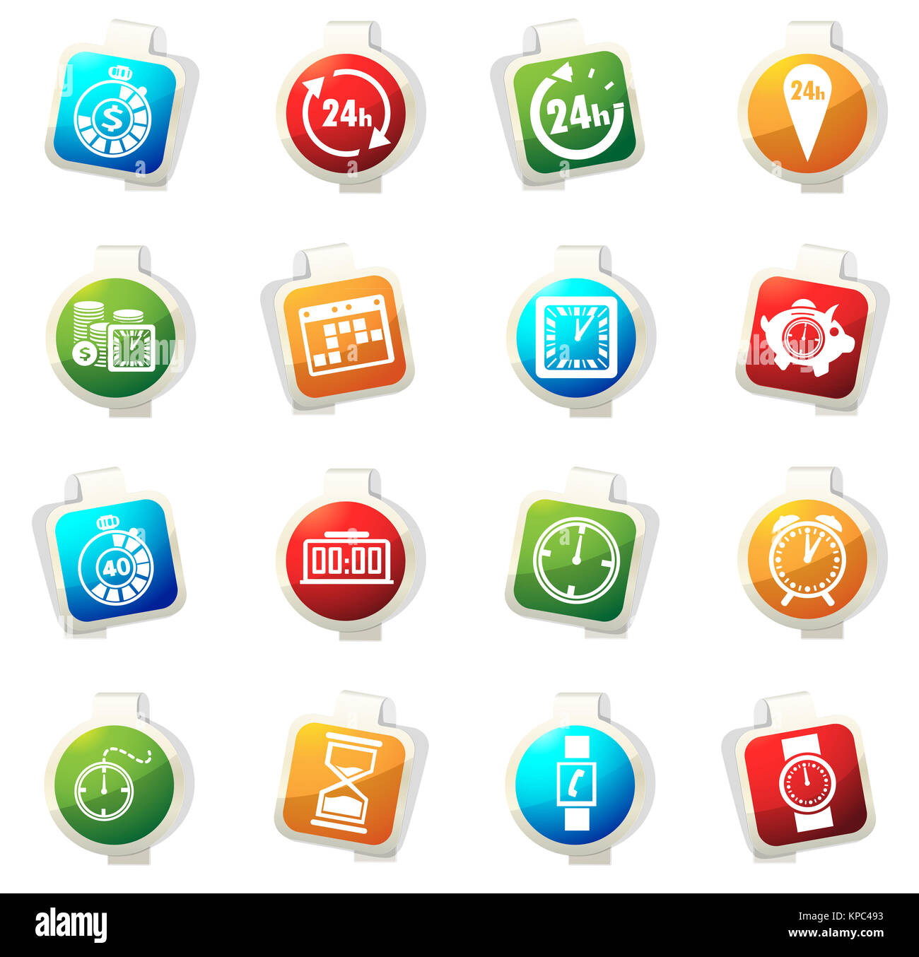 Time icon set Stock Photo - Alamy