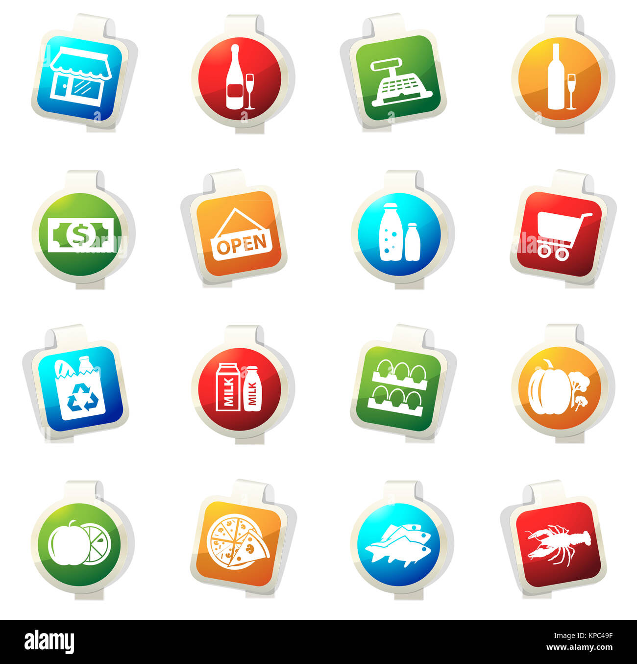 Grocery store icon Stock Photo - Alamy