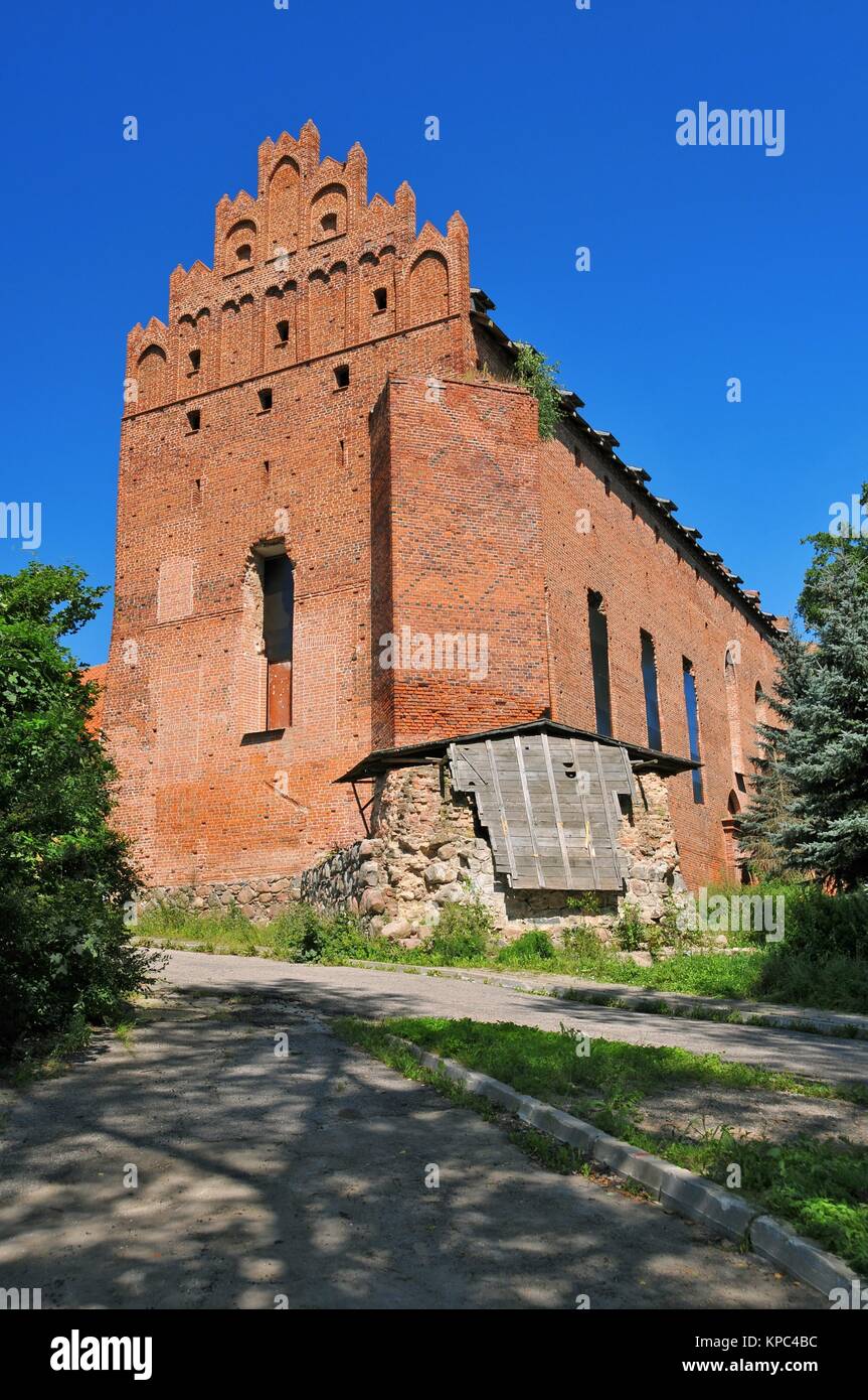 Castle of the Teutonic Knights in Barciany village, Warmian-Masurian ...