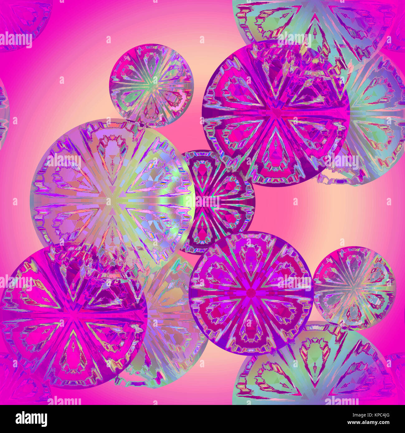 Abstract geometric seamless background. Overlapping circle pattern in ...