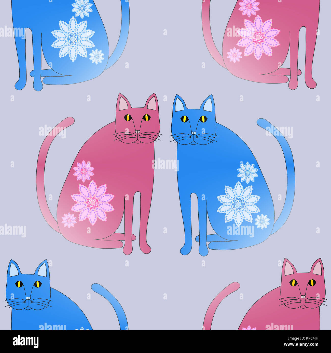 Cats with artistic lines design hi-res stock photography and images - Alamy