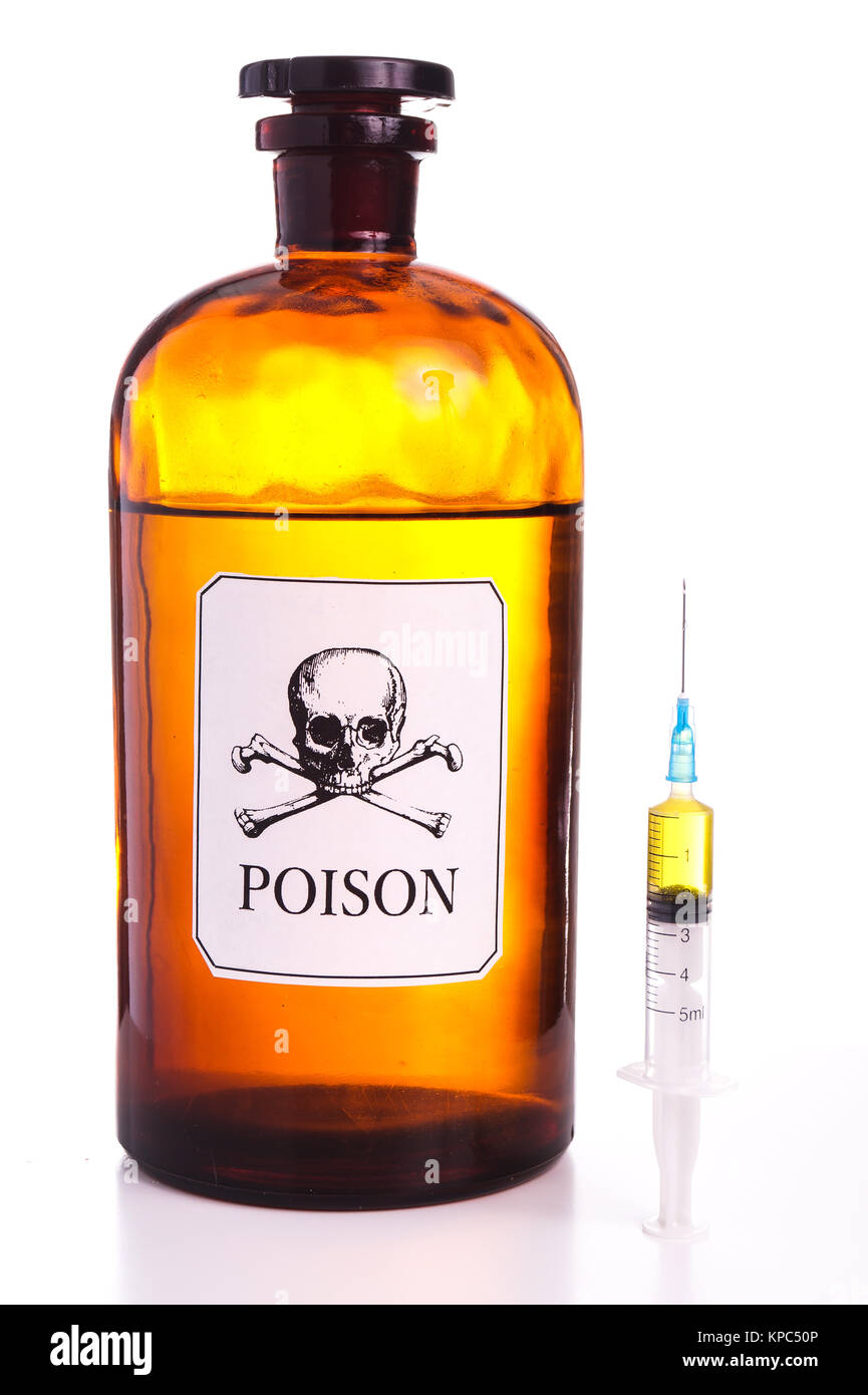 Blue glass antique poison bottle hi-res stock photography and images ...