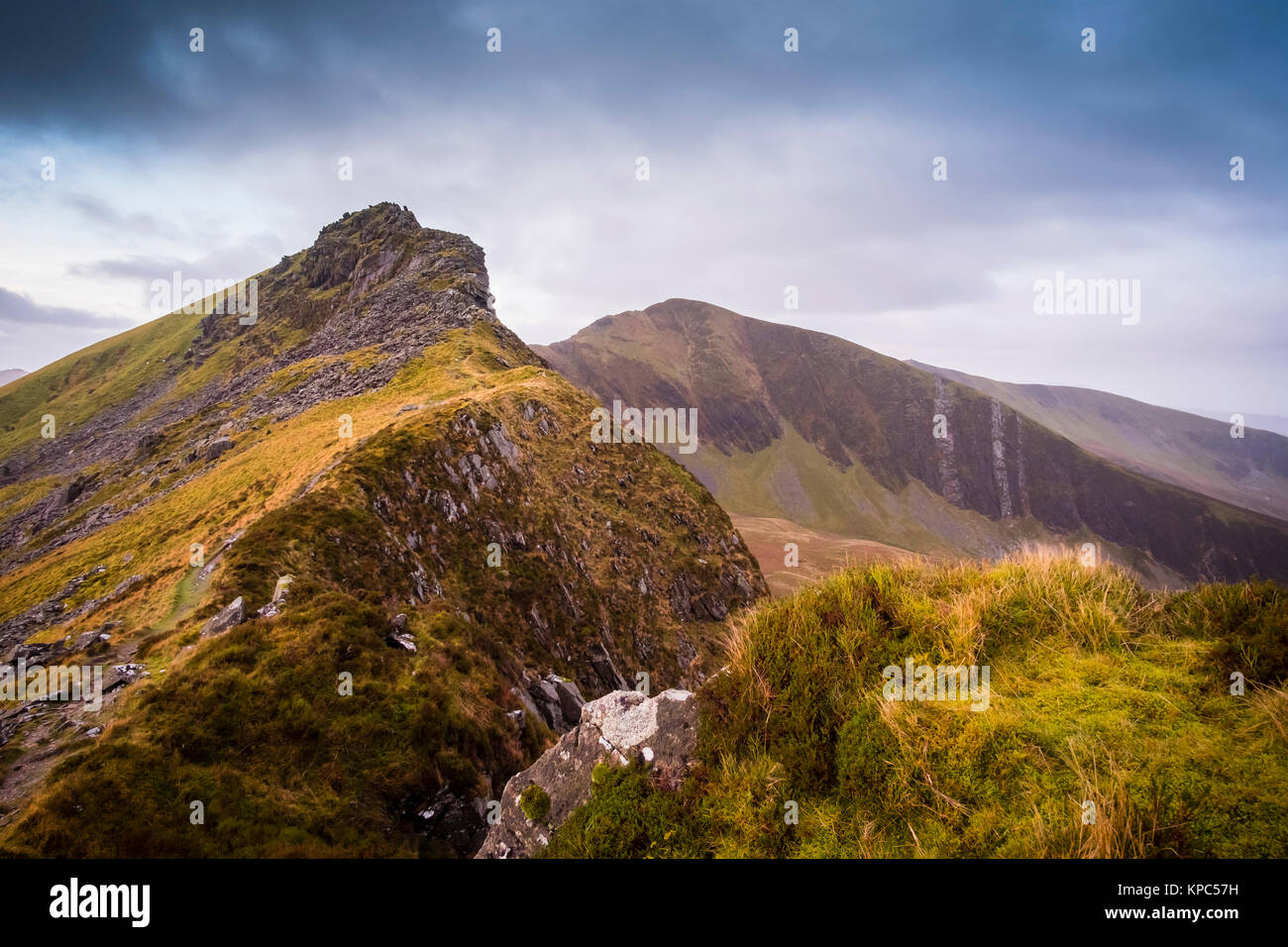 Mynydd Drws-y-Coed on The Nantlle Ridge Mountain Range, Snowdonia ...