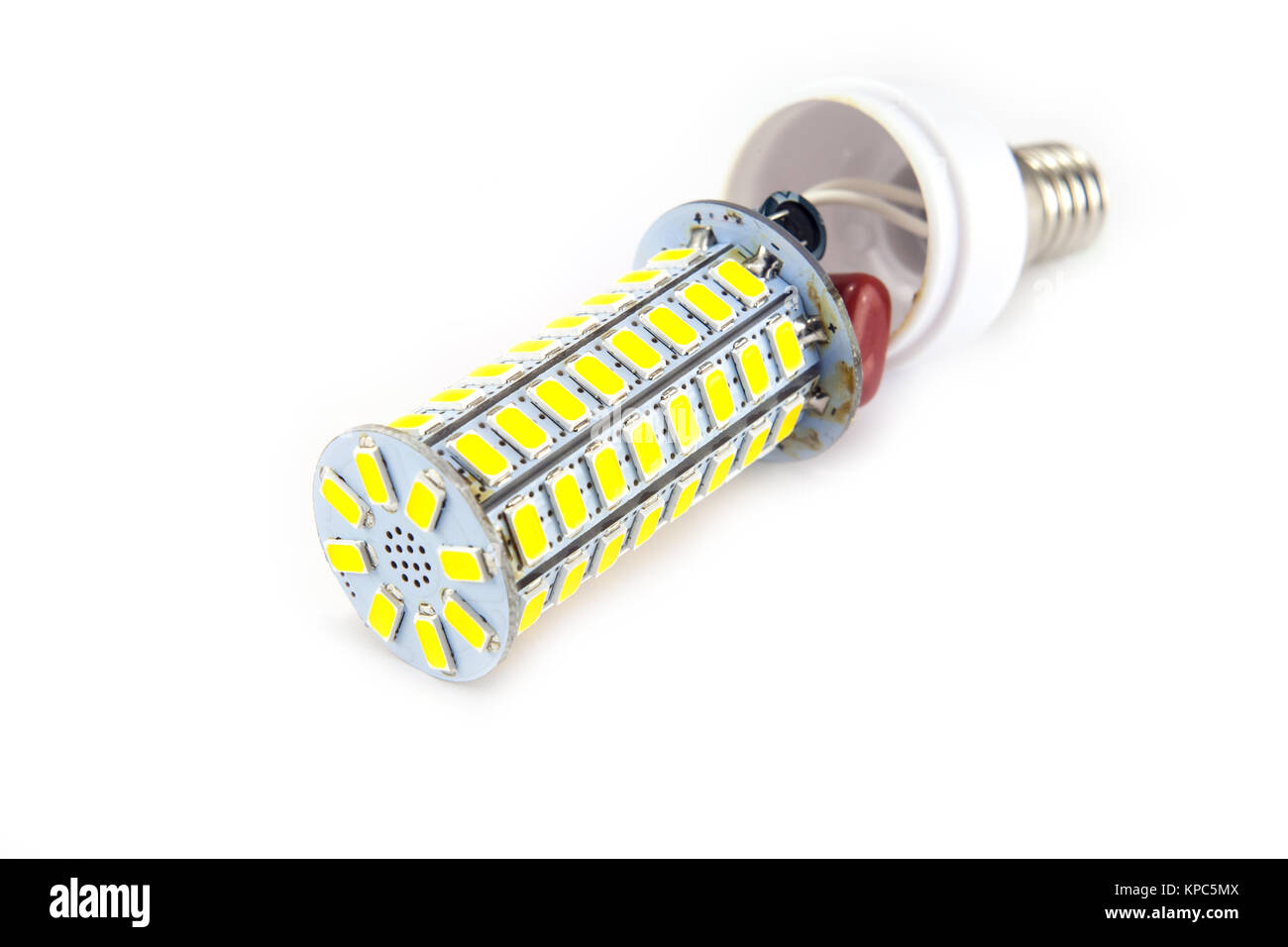led light bulb isolated on white background Stock Photo - Alamy