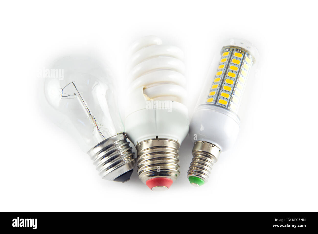 led light bulb isolated on white background Stock Photo - Alamy