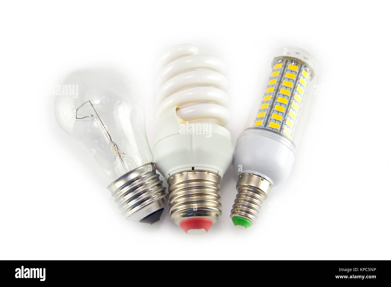 led light bulb isolated on white background Stock Photo - Alamy