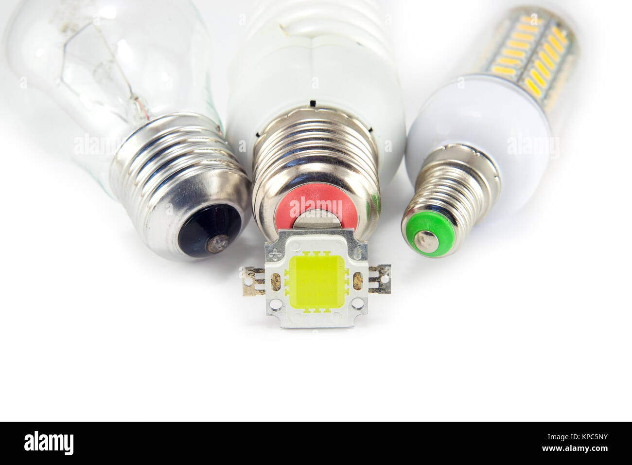 led light bulb isolated on white background Stock Photo - Alamy