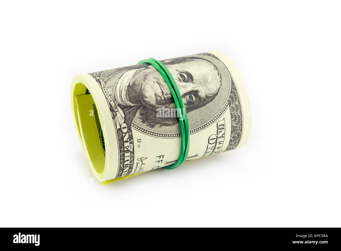 Dollars cut on a white background Stock Photo - Alamy