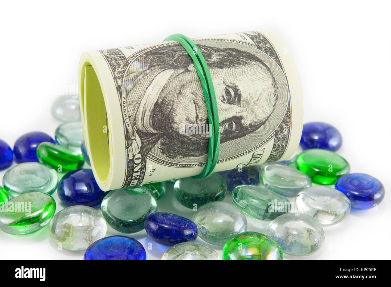 Dollars cut on a white background Stock Photo - Alamy