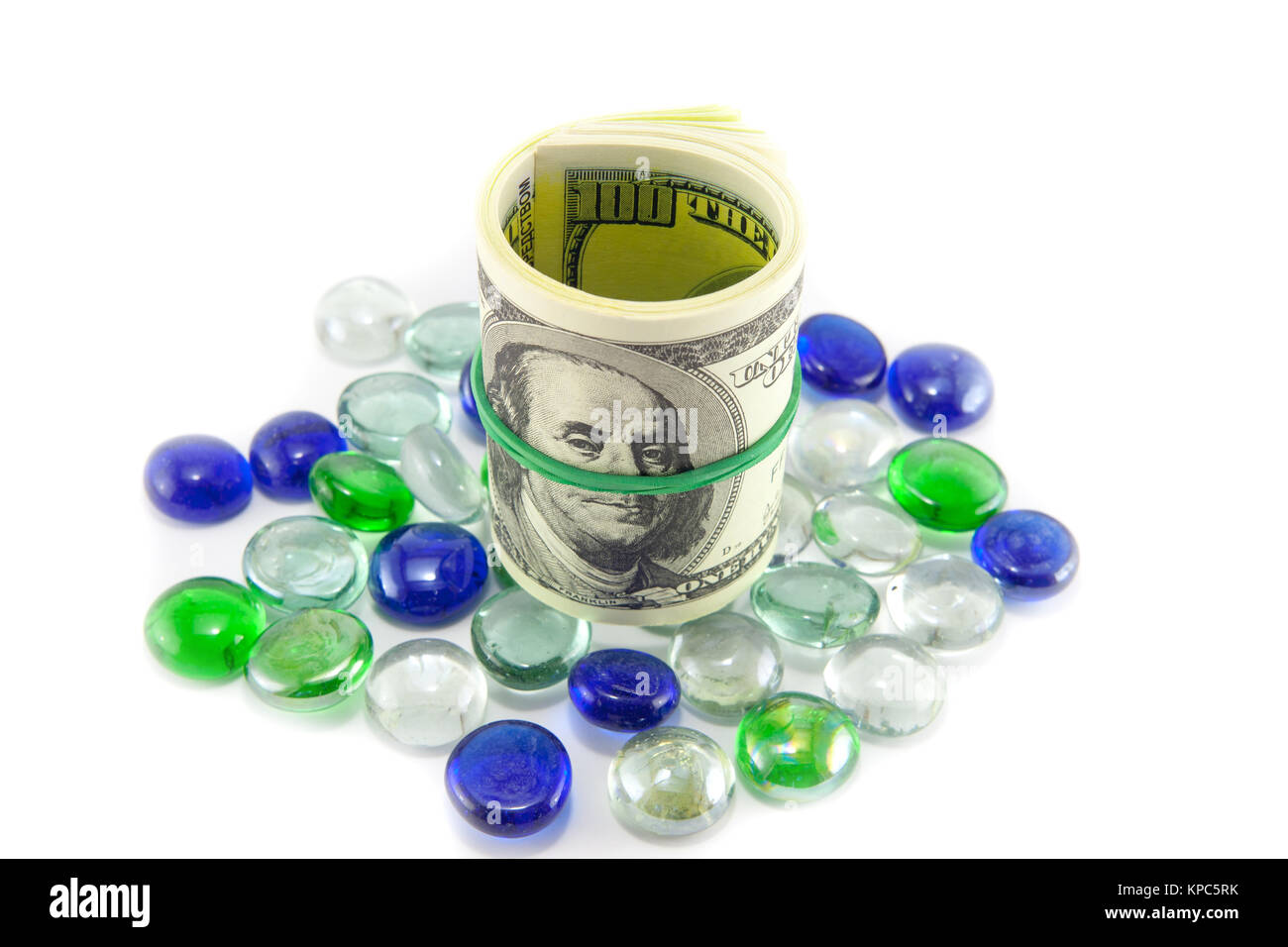 Dollars cut on a white background Stock Photo - Alamy