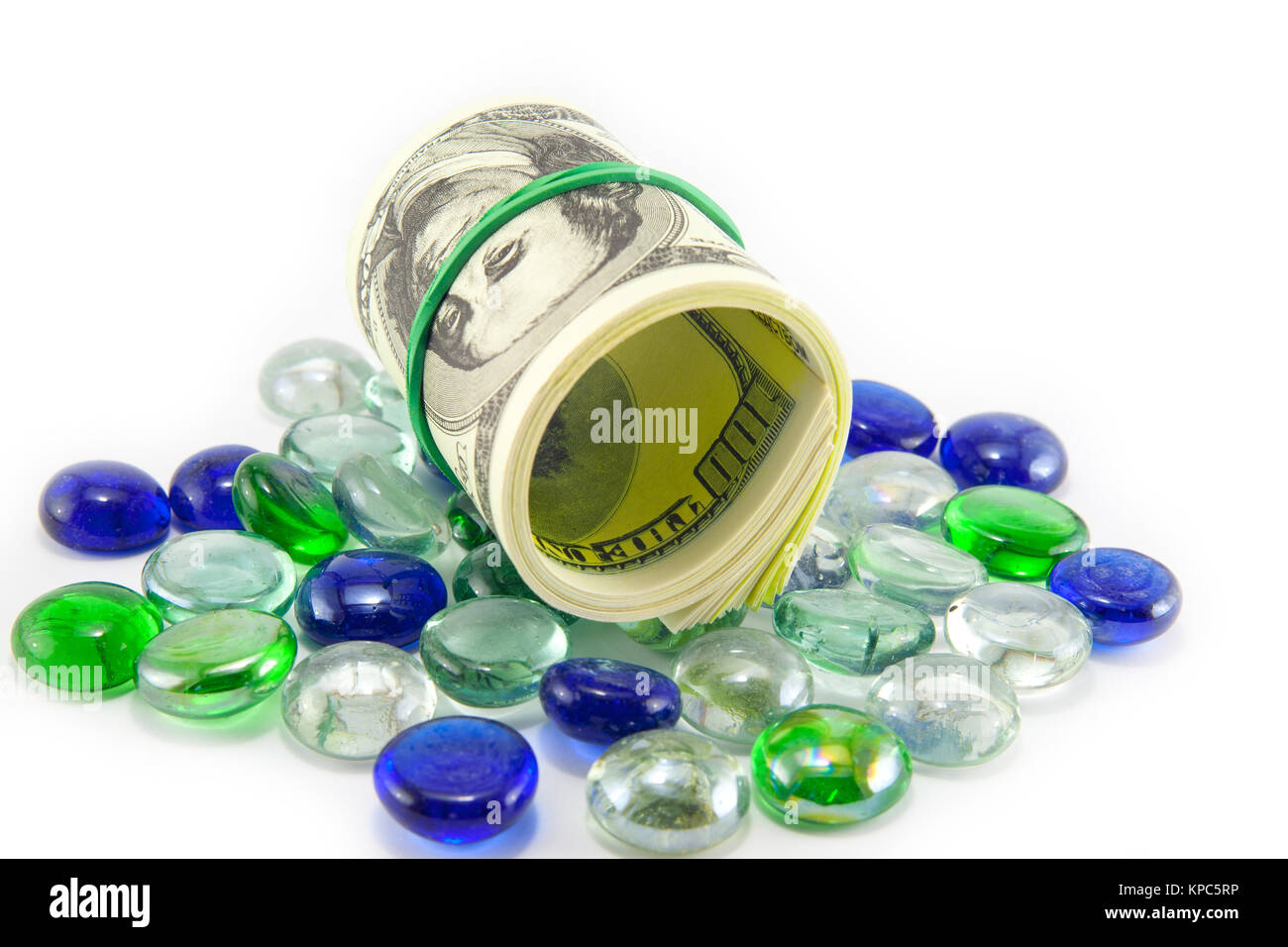 Dollars cut on a white background Stock Photo - Alamy