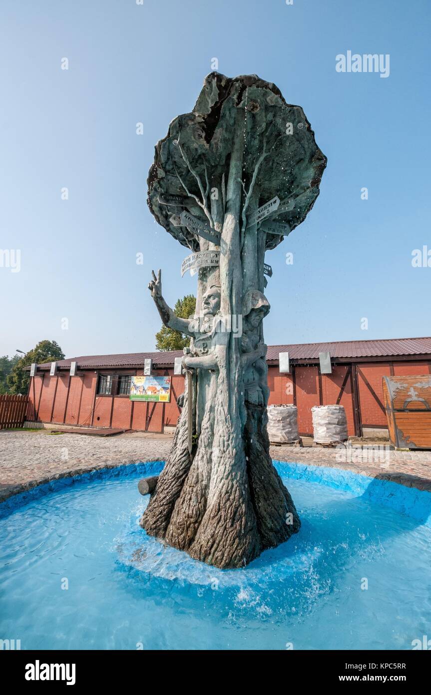 Pagan god statue. Szymbark, village in Pomeranian Voivodeship, Poland ...