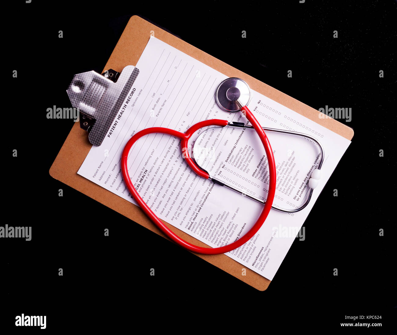 Medical Chart and stethoscope Stock Photo - Alamy