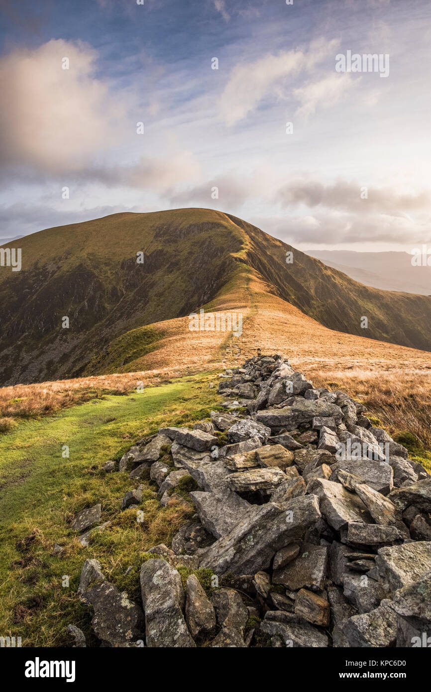 Trum y Ddysgl on The Nantlle Ridge Mountain Range, Snowdonia National ...