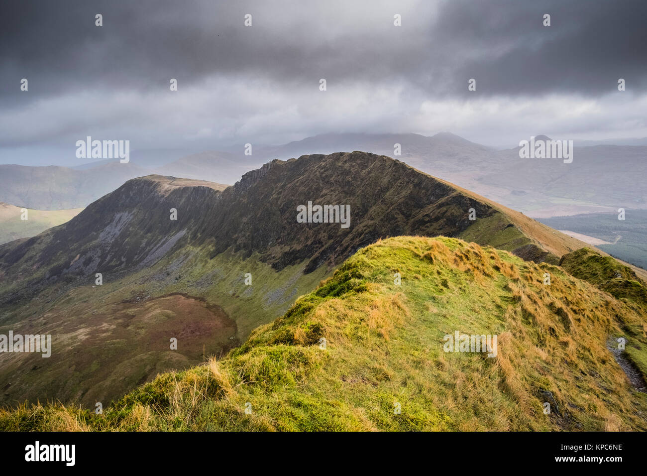 Mynydd Drws-y-Coed on The Nantlle Ridge Mountain Range, Snowdonia ...