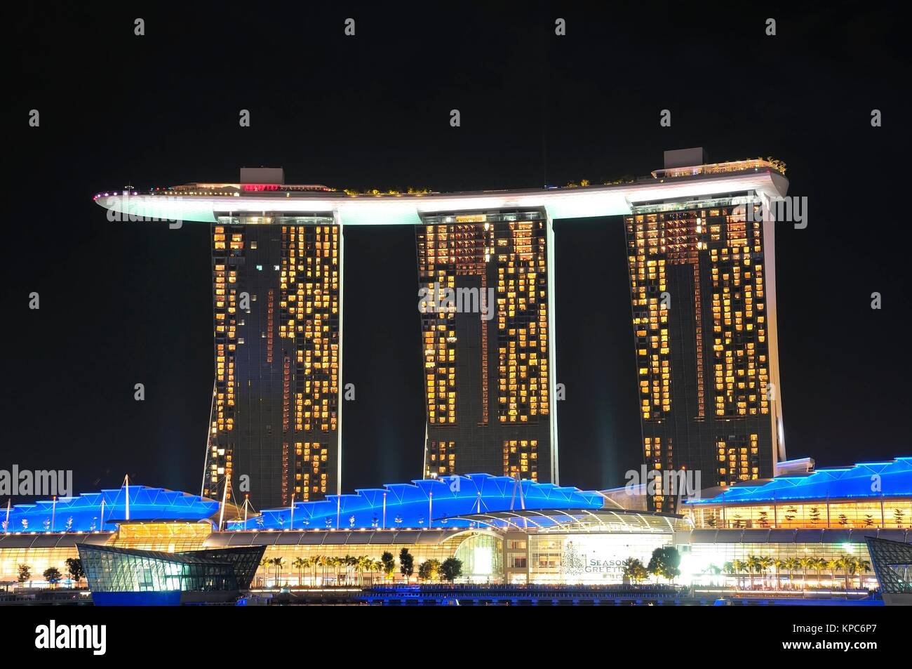 Singapore, 31 Dec 2011 - Front view of new high class resort hotels in ...