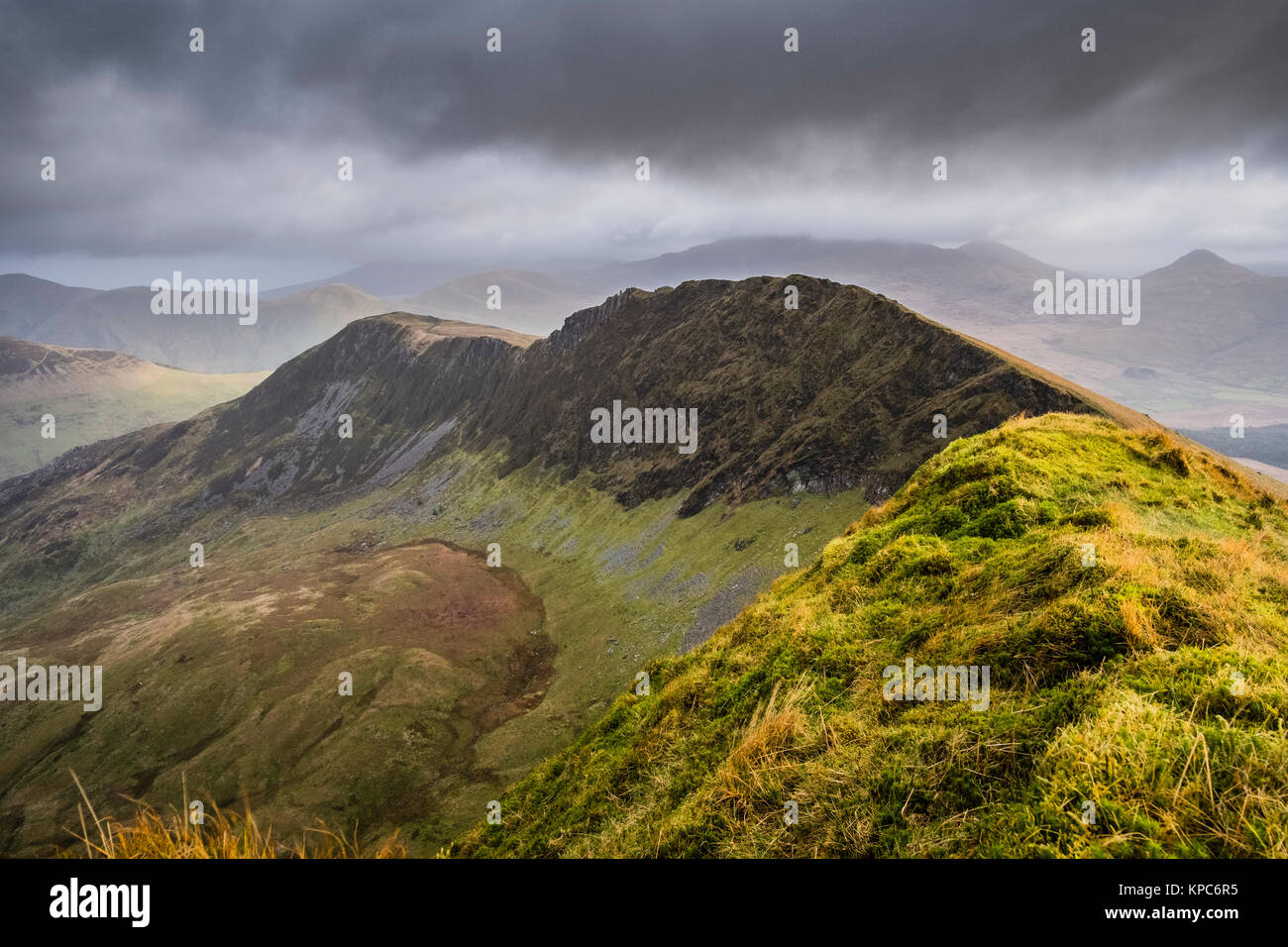 Mynydd Drws-y-Coed on The Nantlle Ridge Mountain Range, Snowdonia ...